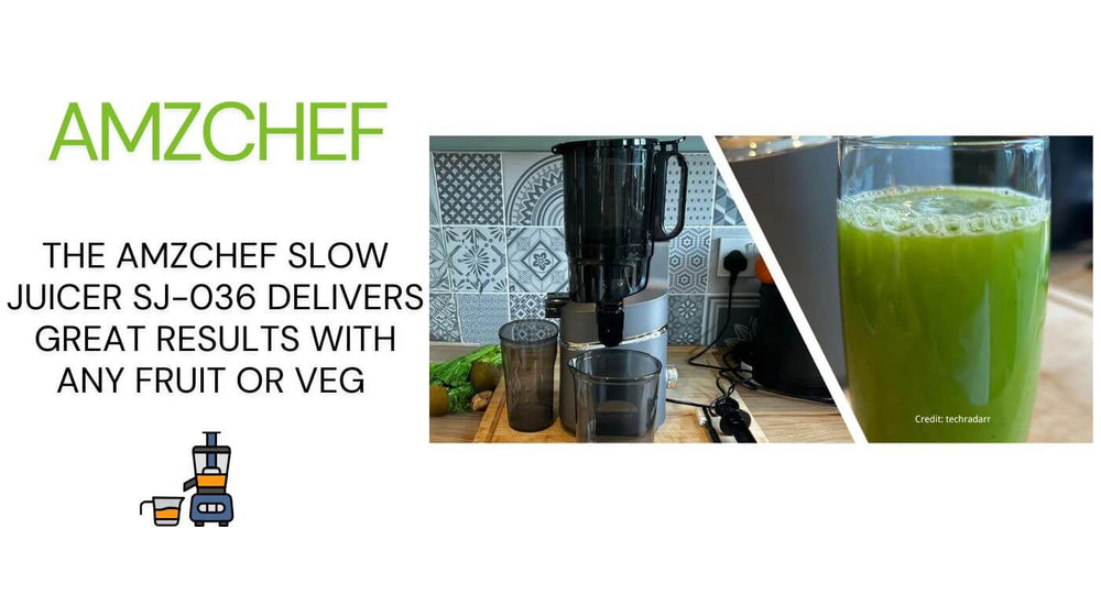 The Amzchef Slow Juicer SJ-036 delivers great results with any fruit o