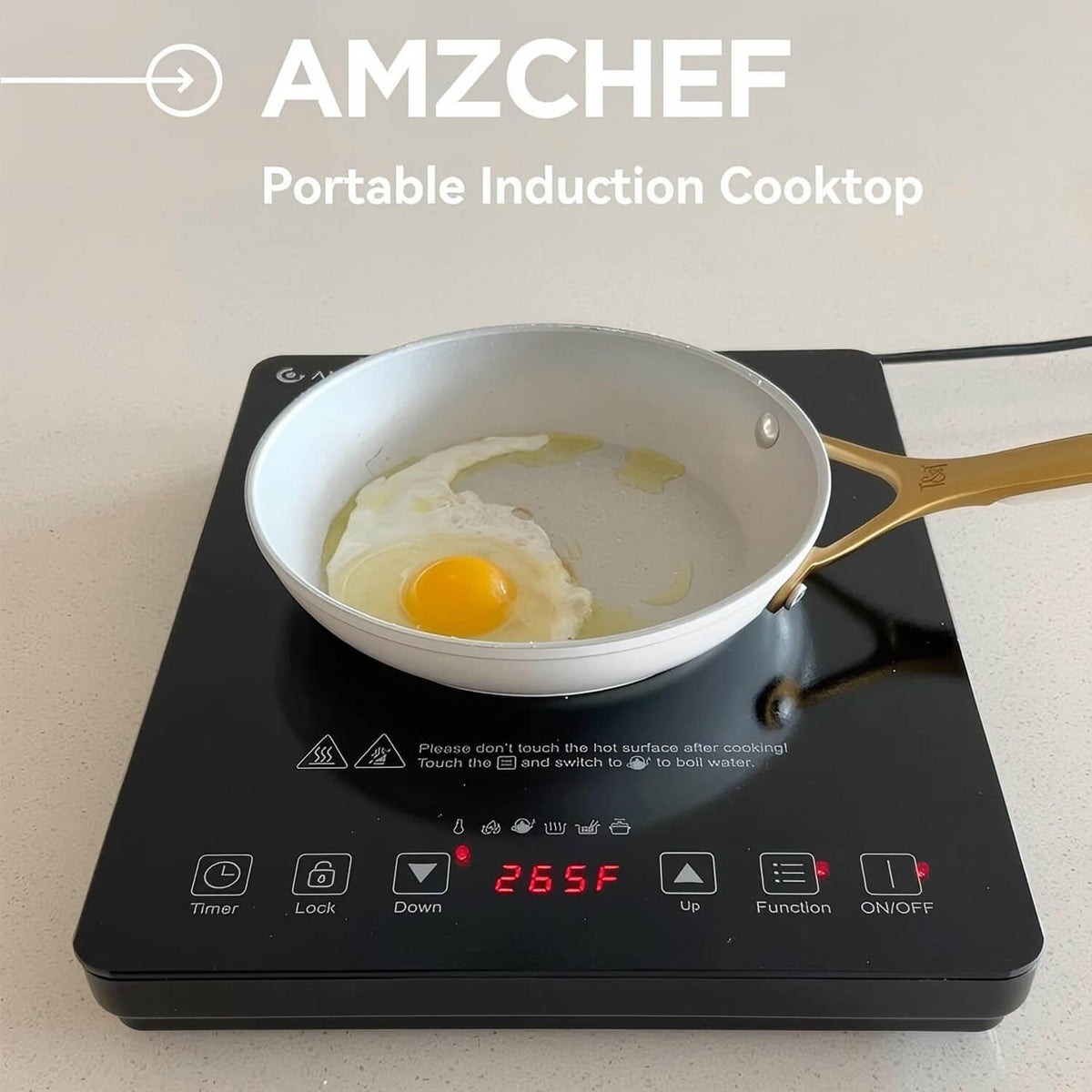 AMZCHEF Portable Induction Cooktop 20 Power Levels HL-B5