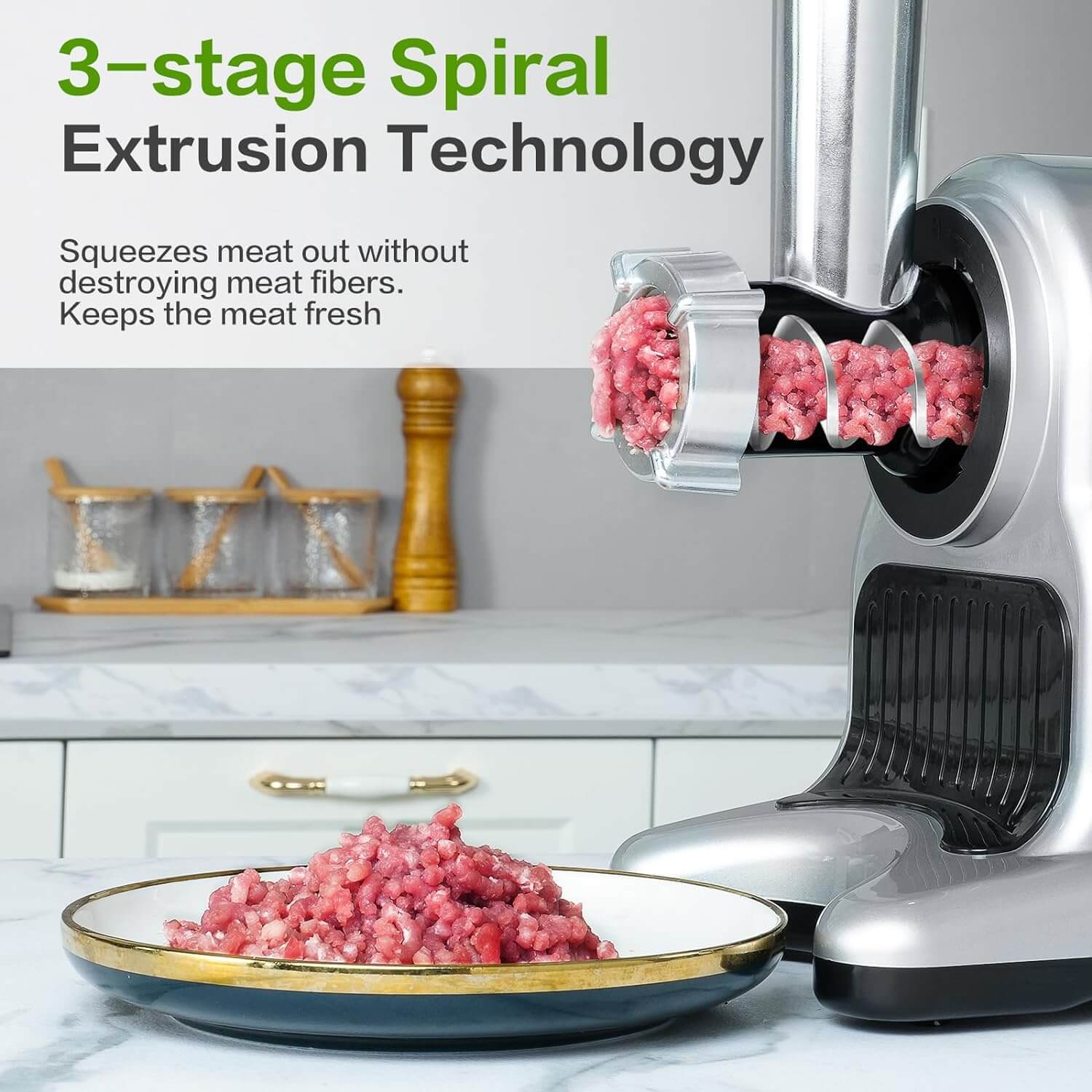 AMZCHEF Slow Juicer Machines 5 in 1 Slow Masticating Juicer with Acces