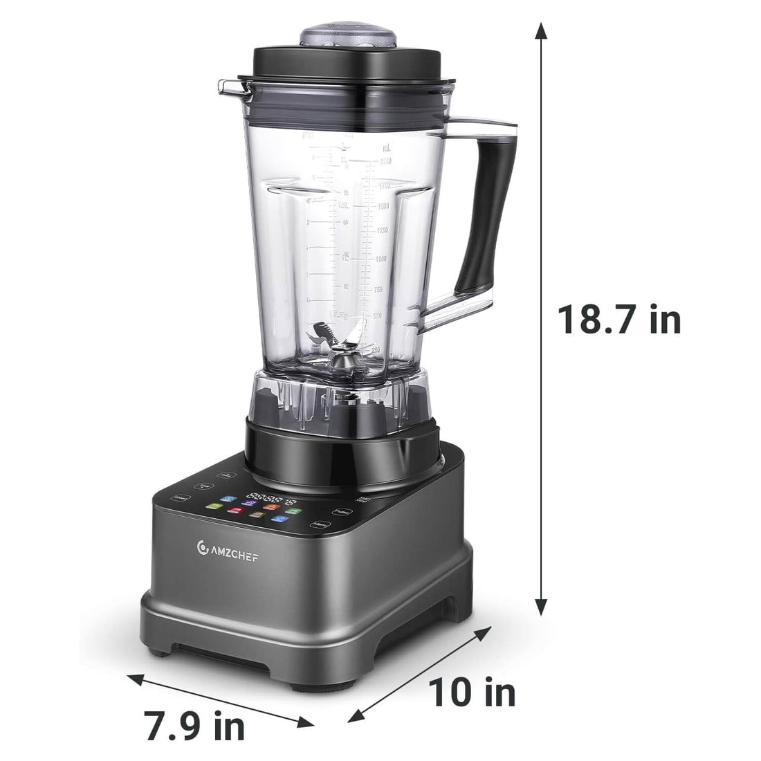 AMZCHEF 8-IN-1 Professional Blenders 2025 with LED Panel Touch Control