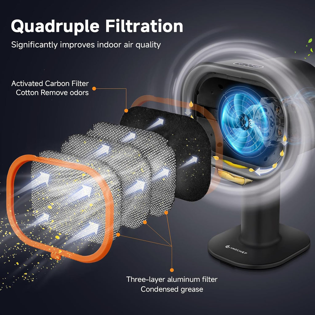 Amzchef Range Hood AMZCHEF Portable Range Hood, Desktop Range Hood With ...