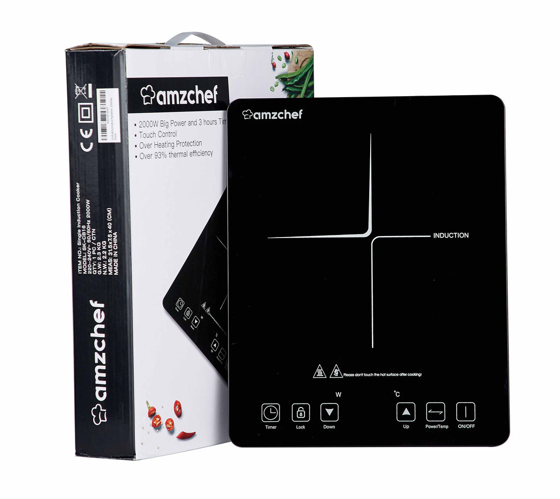 AMZCHEF Portable Induction Cooktop With 1800W Sensor Touch